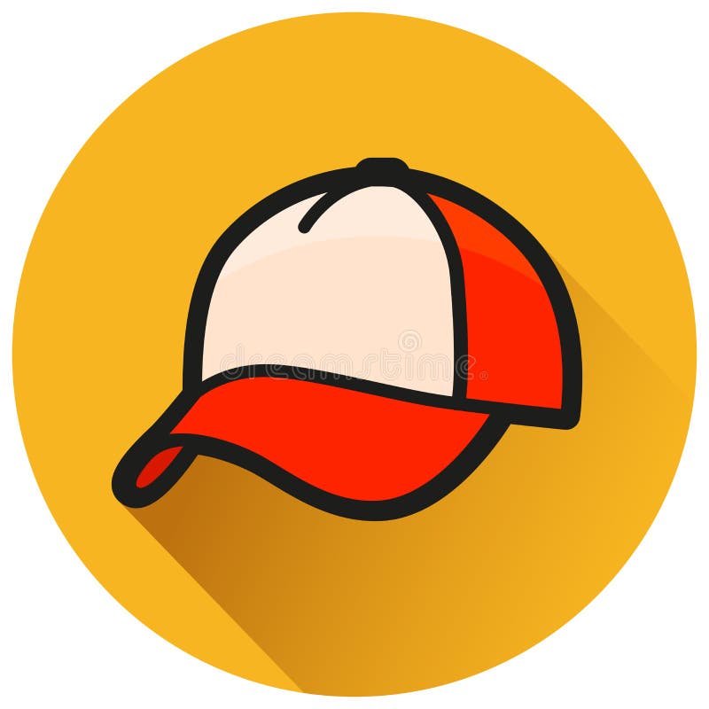 Cap Circle Orange Flat Icon Stock Vector - Illustration of ball, symbol ...