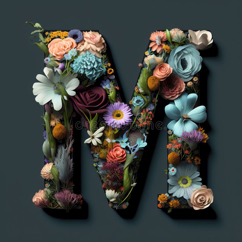 Letter M Flowers Stock Illustrations – 401 Letter M Flowers Stock ...