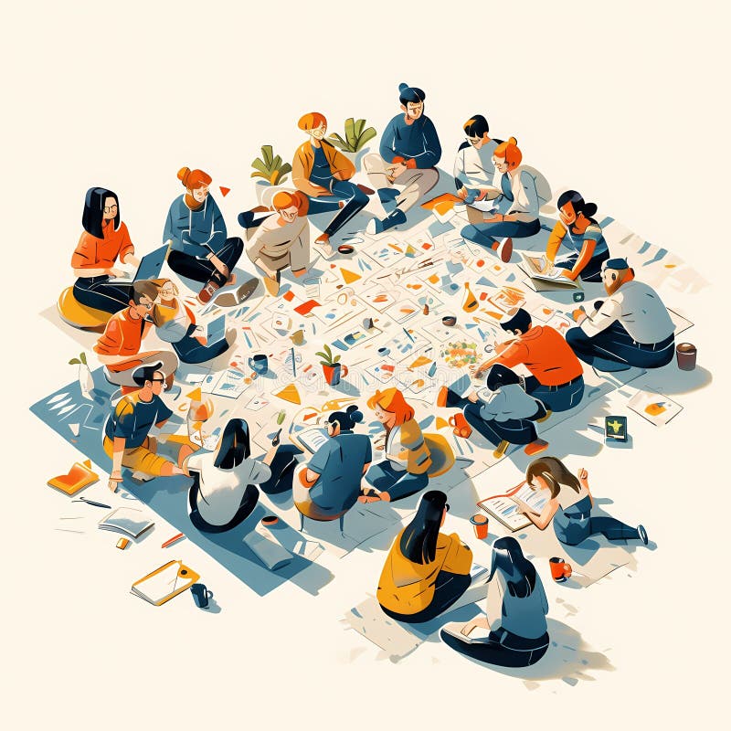 Innovative Team Collaboration in a Modern Office Setting Stock ...