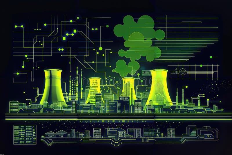 Digital Visualization of a High-tech Nuclear Power Facility with a City ...