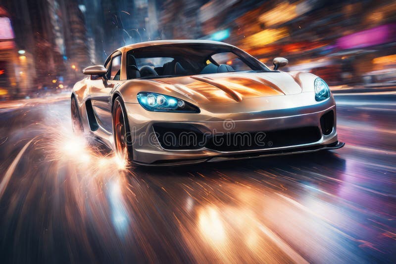 Illustration of a Car 3d Rendering Brand - less Generic Stock Image ...