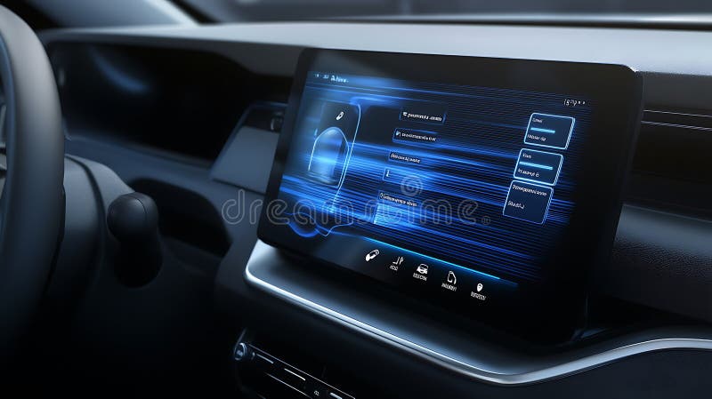 Illustration of a Car S Infotainment System with the Touchscreen ...