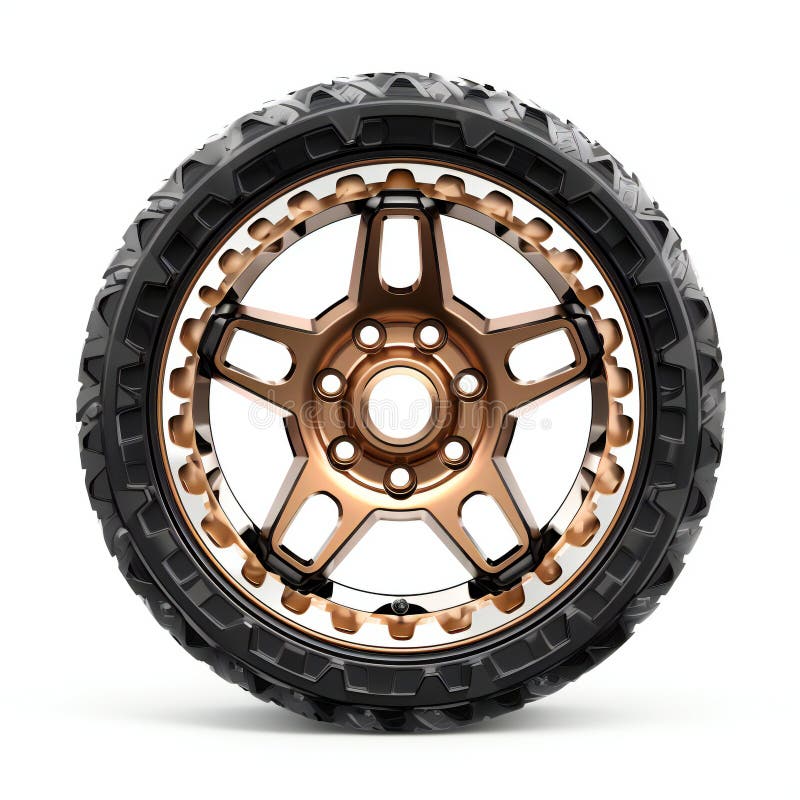 Car Wheel Isolated on White Background Stock Illustration ...