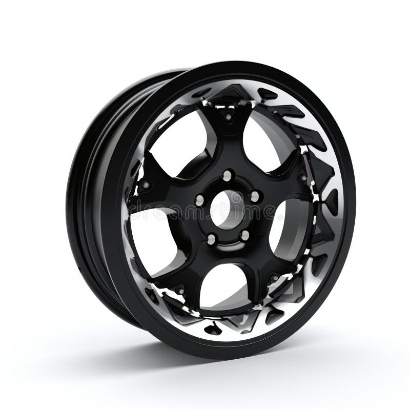 Car Wheel on a White Background Stock Illustration - Illustration of ...