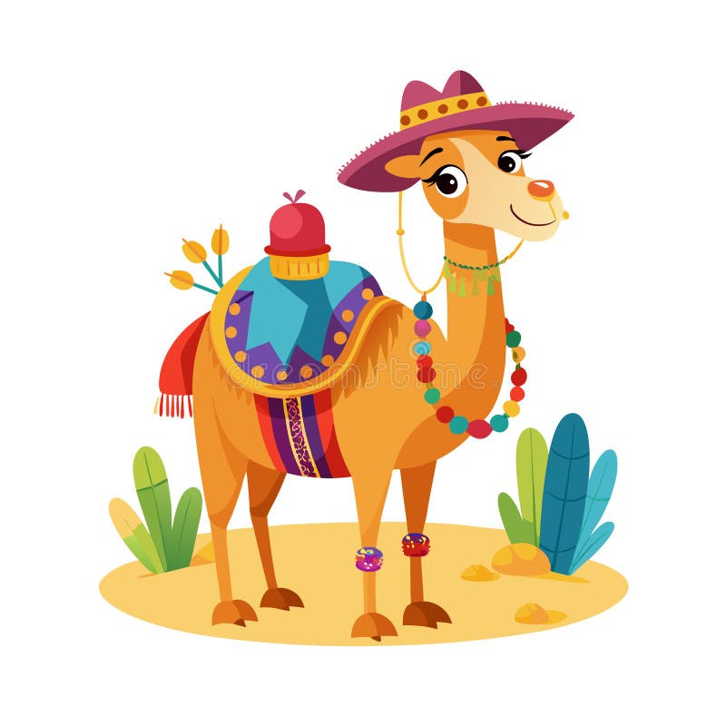Carmen the Caring Camel Character Design Stock Vector - Illustration of ...