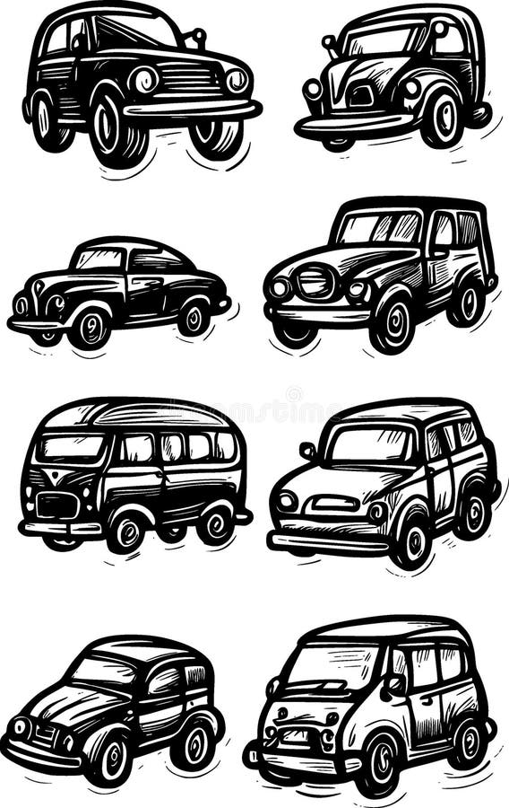Illustration of Cars Collection Stock Illustration - Illustration of ...