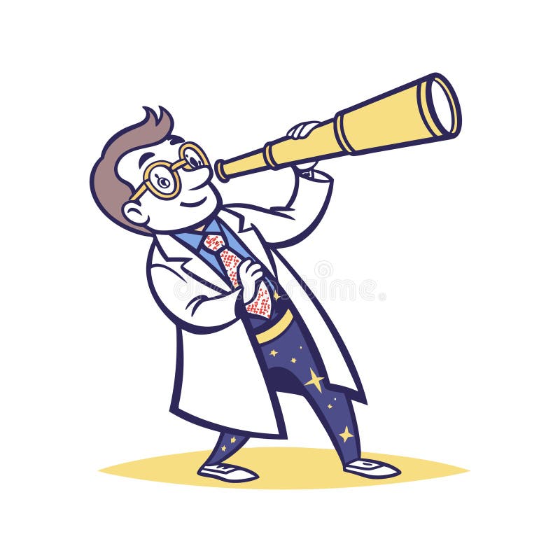 Cartoon Design of Astrophysicist Character Stock Vector - Illustration ...