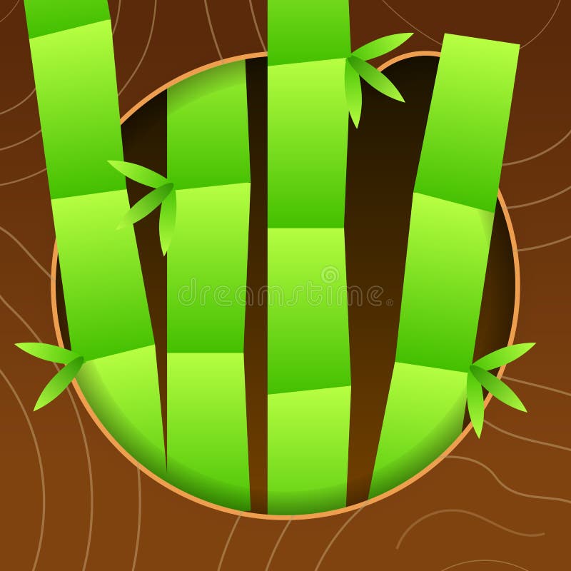 Illustration Cartoon Bamboo Wildlife for Your Design Stock Vector ...