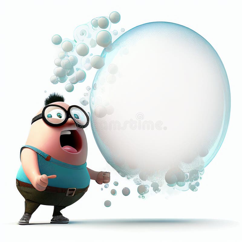 Illustration Cartoon with Bubble Talk for Artwork Designs Created with ...