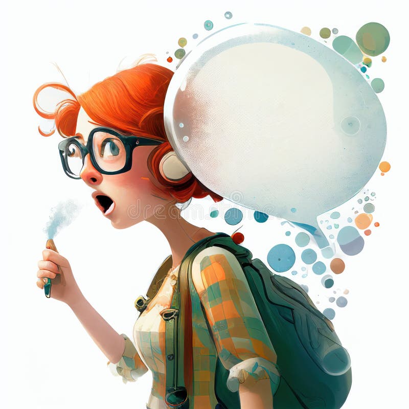 Illustration Cartoon with Bubble Talk for Artwork Designs Created with ...