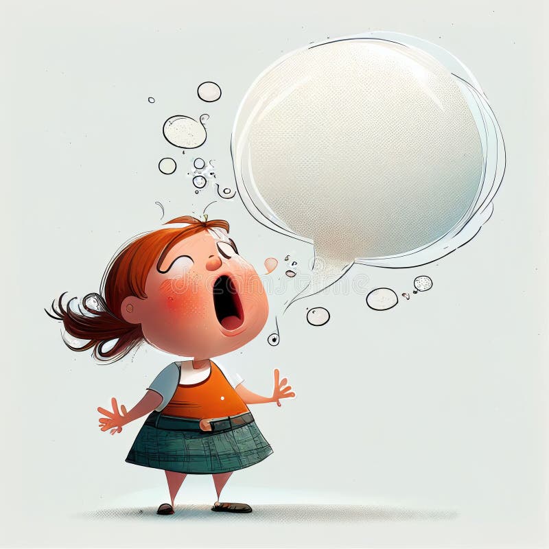 Illustration Cartoon with Bubble Talk for Artwork Designs Created with ...
