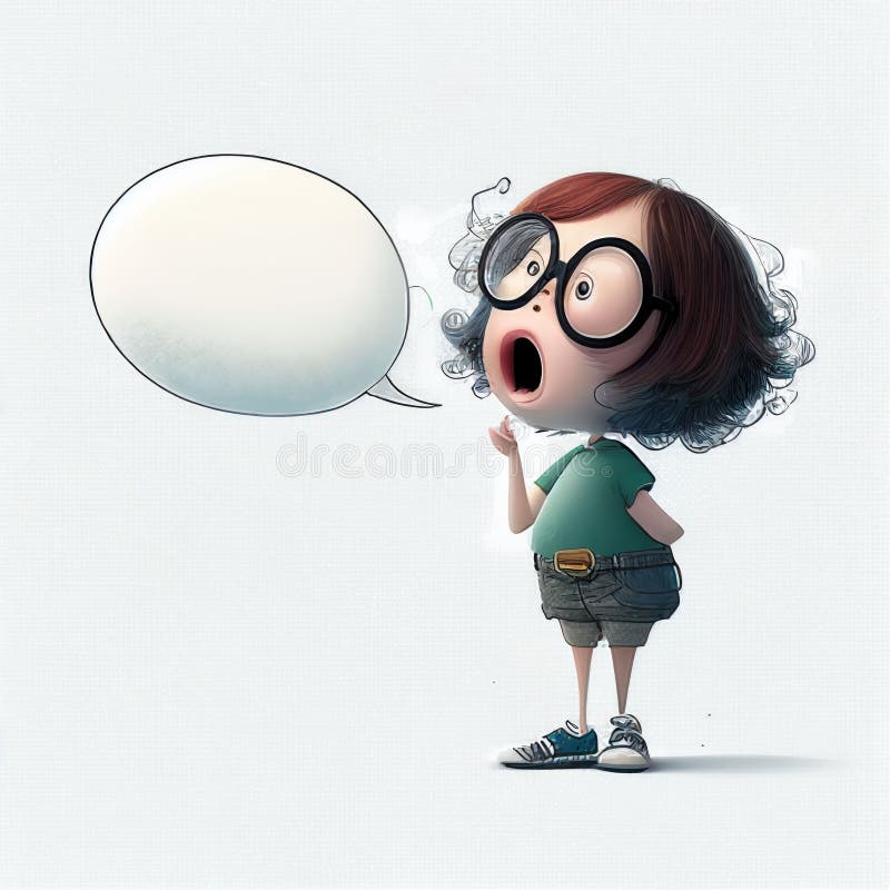 Illustration Cartoon with Bubble Talk for Artwork Designs Created with ...