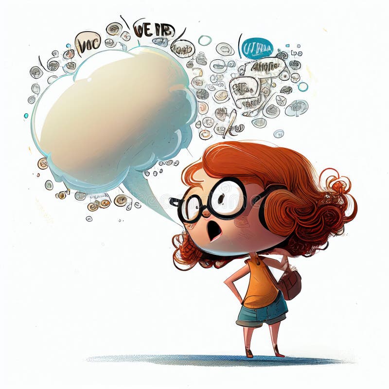 Illustration Cartoon with Bubble Talk for Artwork Designs Created with ...