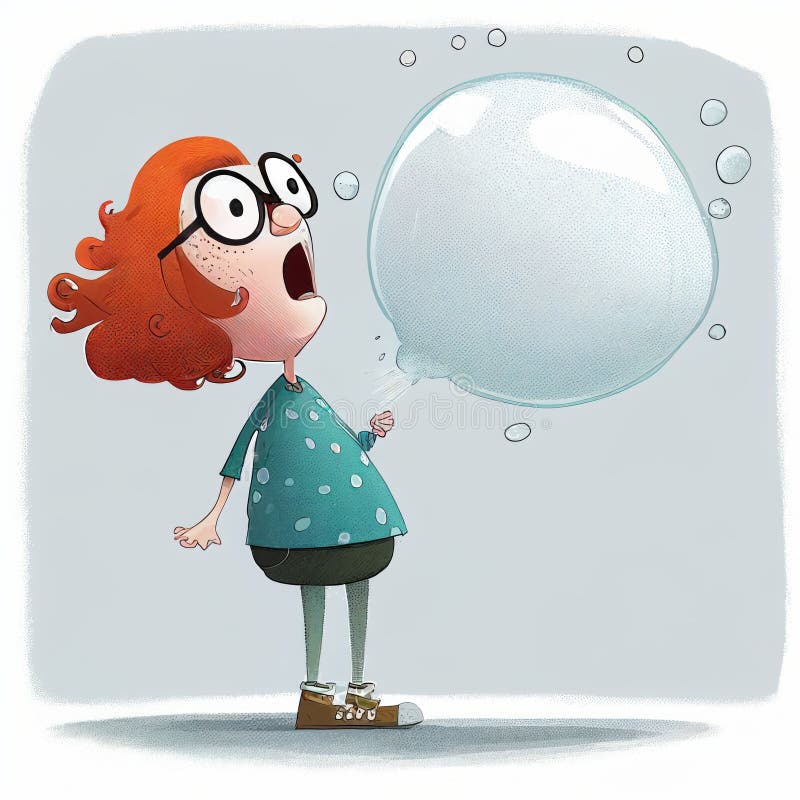 Illustration Cartoon with Bubble Talk for Artwork Designs Created with ...
