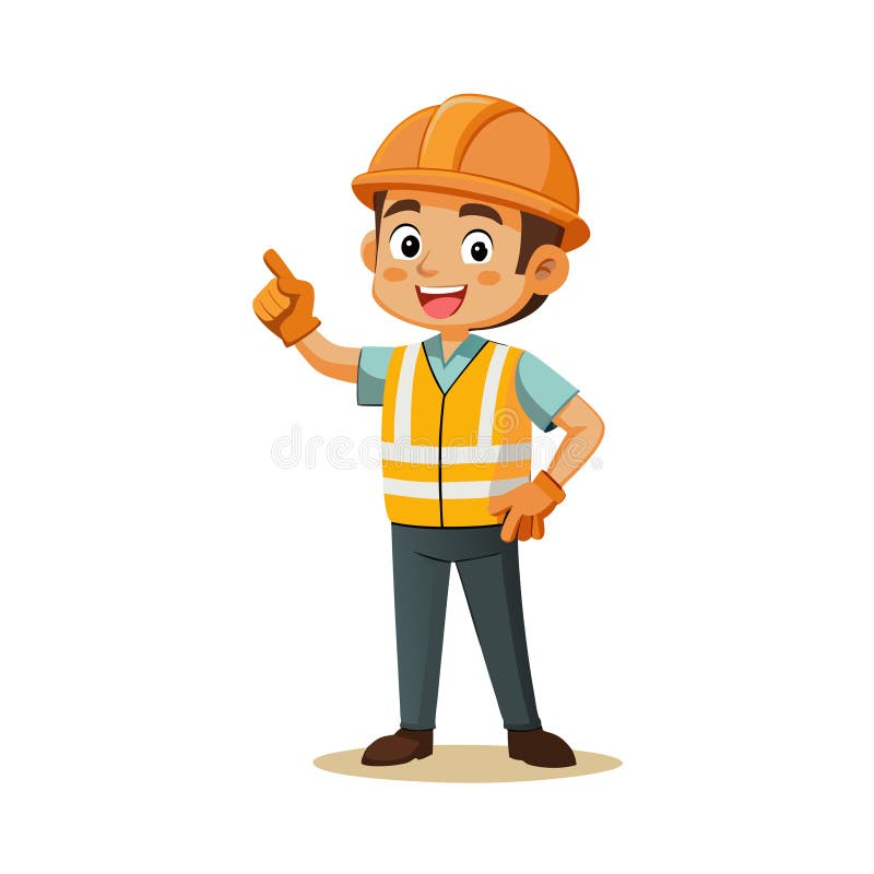 Construction Worker Pointing Stock Illustrations – 1,347 Construction ...