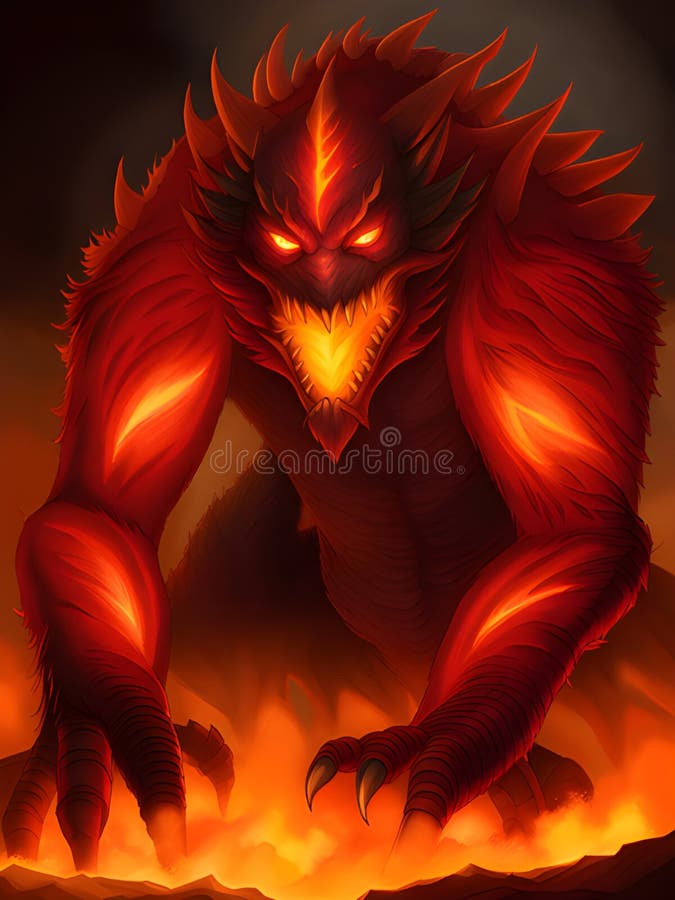 Illustration of a Cartoon Devil in Red Color, Ai Generated Stock ...