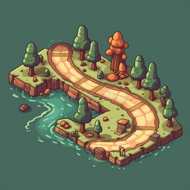 Illustration of a Cartoon Drawing of a Road. Stock Illustration ...