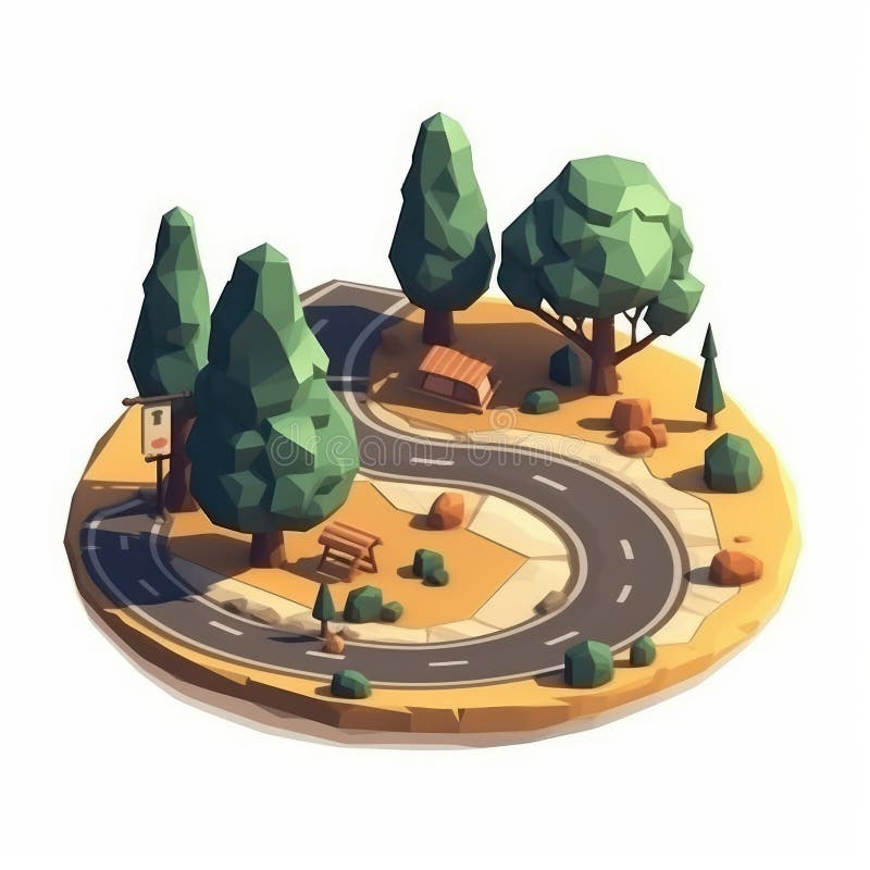 Illustration of a Cartoon Drawing of a Road. Stock Illustration ...