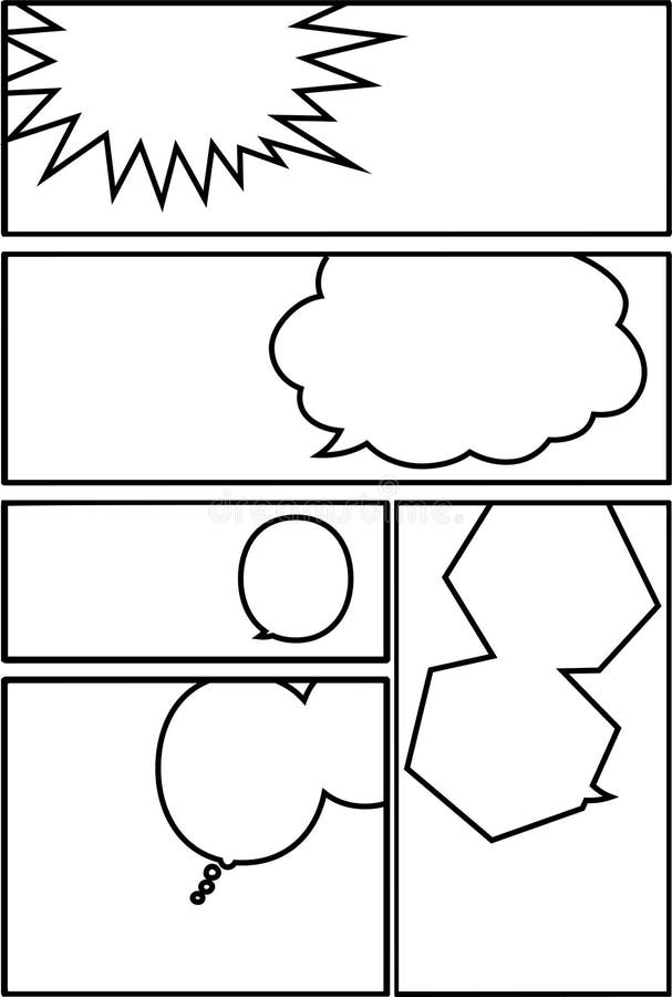 Illustration of a Cartoon Frame Outline with Comic Balloon Stock Vector ...