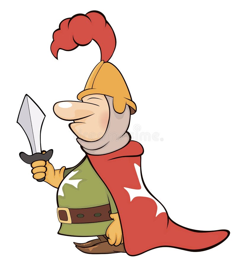 Illustration of a Cartoon Knight Stock Vector - Illustration of small ...