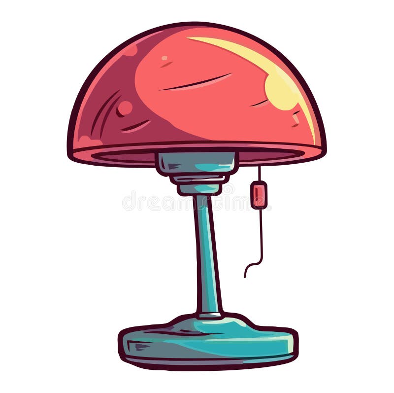 Illustration of a Cartoon Lamp Light Stock Vector - Illustration of ...