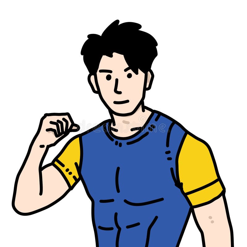 Illustration of a Cartoon Man Stock Illustration - Illustration of hand ...