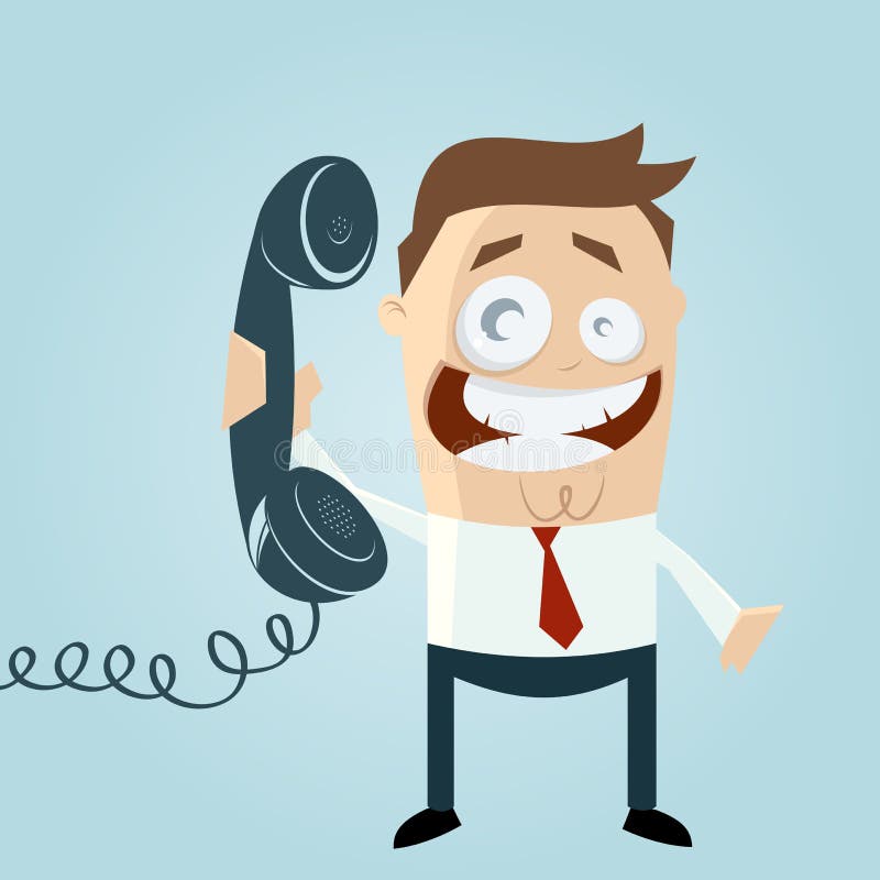 Distracted Cartoon Man is Looking in His Smart Phone Stock Vector ...