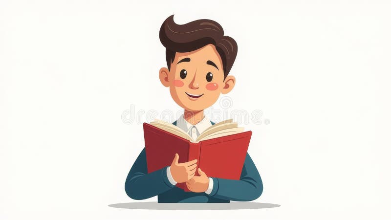 Reading Book Man Cartoon Stock Illustrations – 11,155 Reading Book Man ...