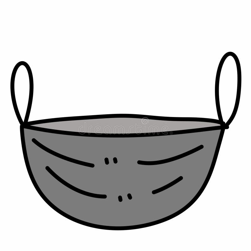 Cartoon Man in Mask and Gas Helmet in Smoke Stock Illustration ...