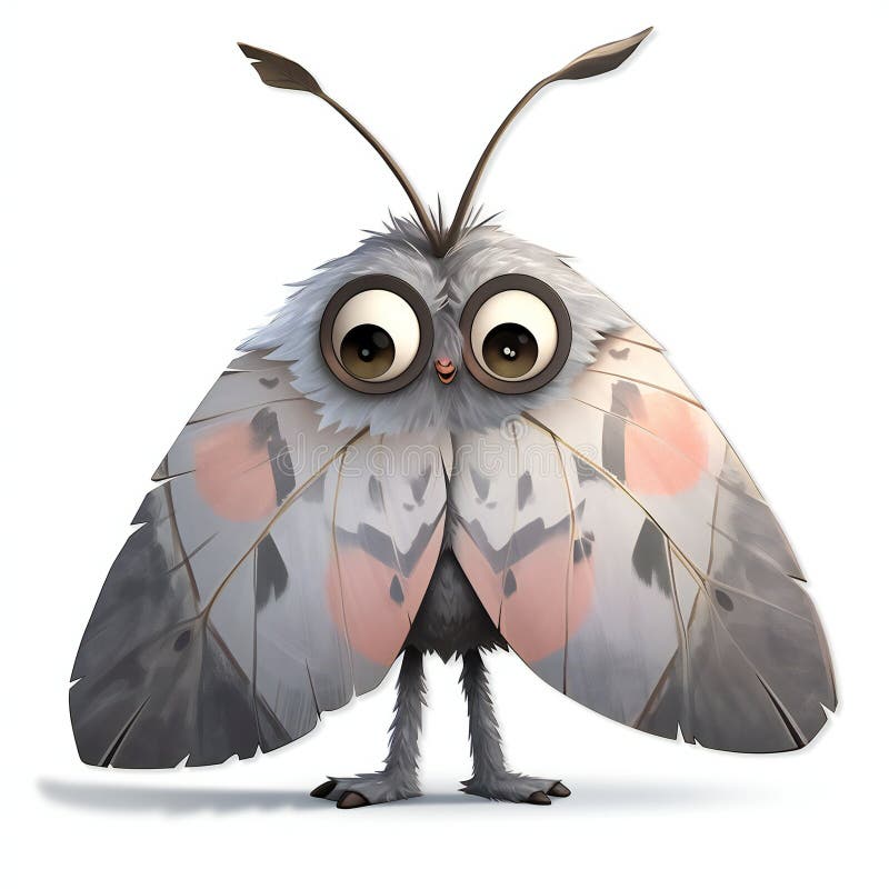 Illustration of a Moth Isolated on Black Background Stock Illustration ...