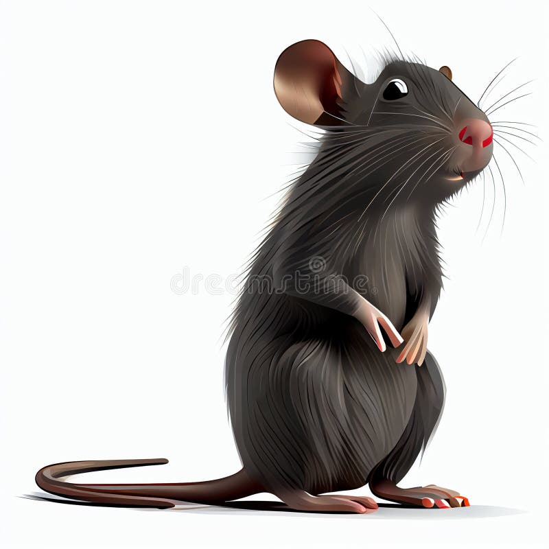 Illustration of Cartoon Rat Stock Illustration - Illustration of brown ...