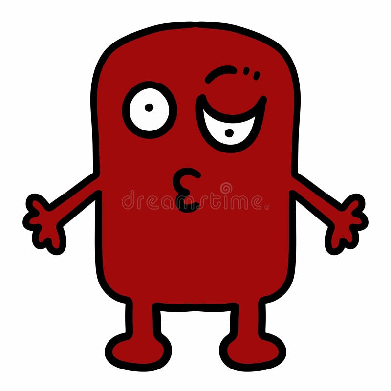 Illustration of Cartoon Red Blood Stock Illustration - Illustration of ...
