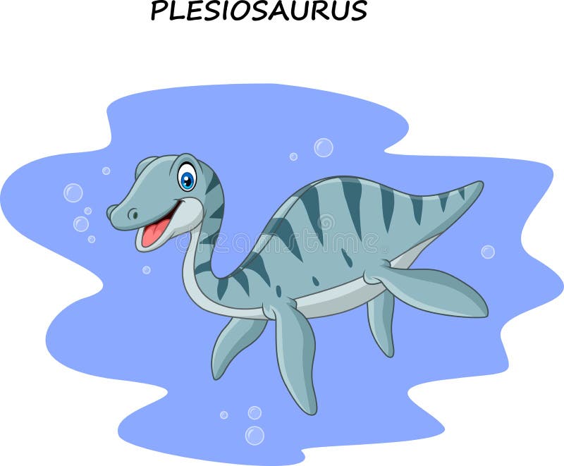 Cute plesiosaurus cartoon stock vector. Illustration of dino - 45749480