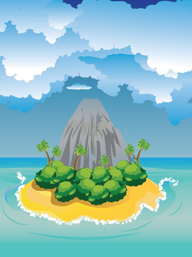Cartoon Volcano Island stock vector. Illustration of active - 100268128 Cartoon Volcano Island stock vector. Illustration of active - 100268128