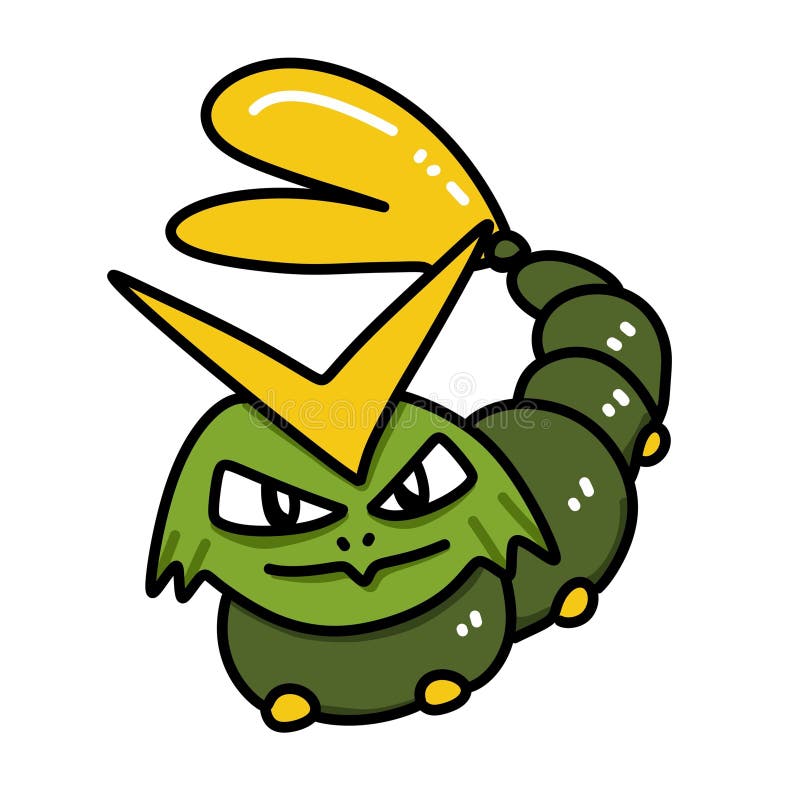 Illustration of a Cartoon Worm Monster Stock Illustration ...