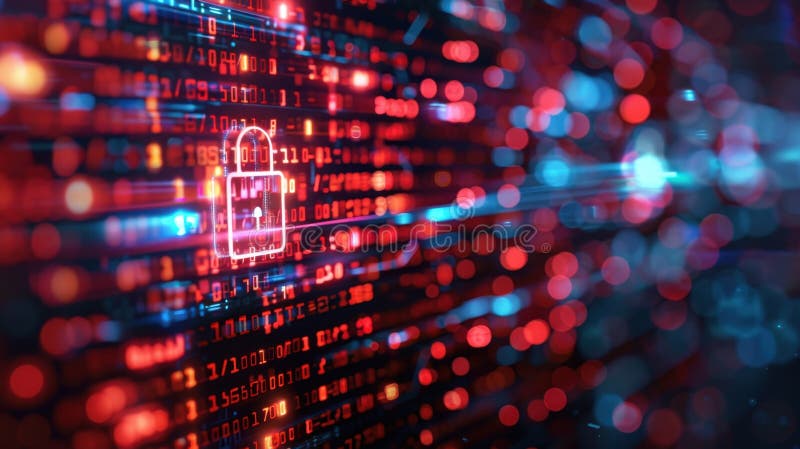 Illustration of a Castle on an Abstract Background. Cybersecurity ...