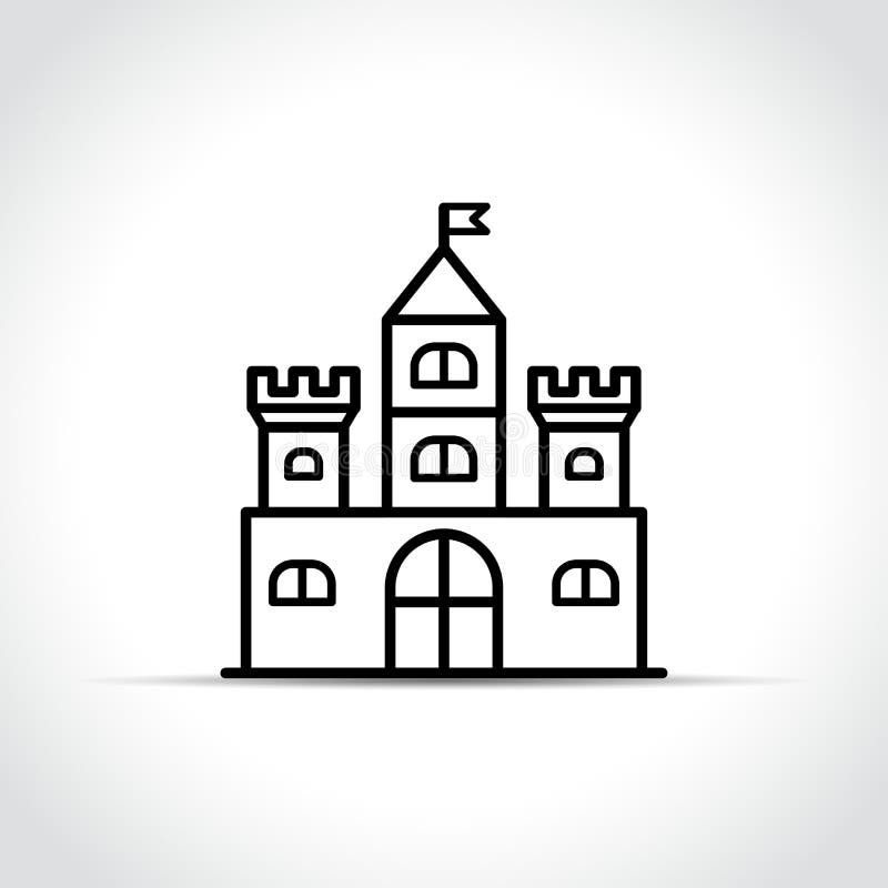 Castle Icon on White Background Stock Vector - Illustration of monument ...