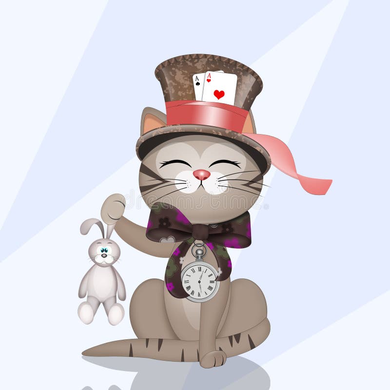 Illustration of Cat Hatter Cat Stock Illustration - Illustration of ...