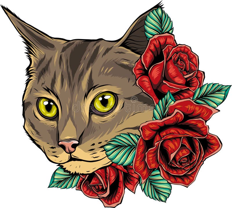Cat Roses Vector Stock Illustrations – 464 Cat Roses Vector Stock ...