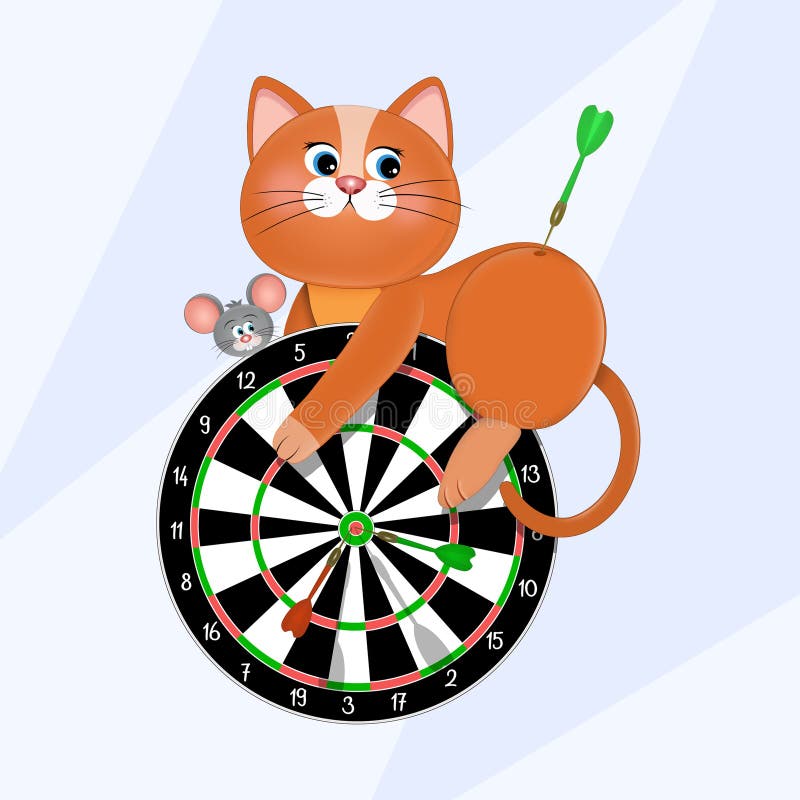 Illustration of Cat on Shooting Range Stock Illustration - Illustration ...