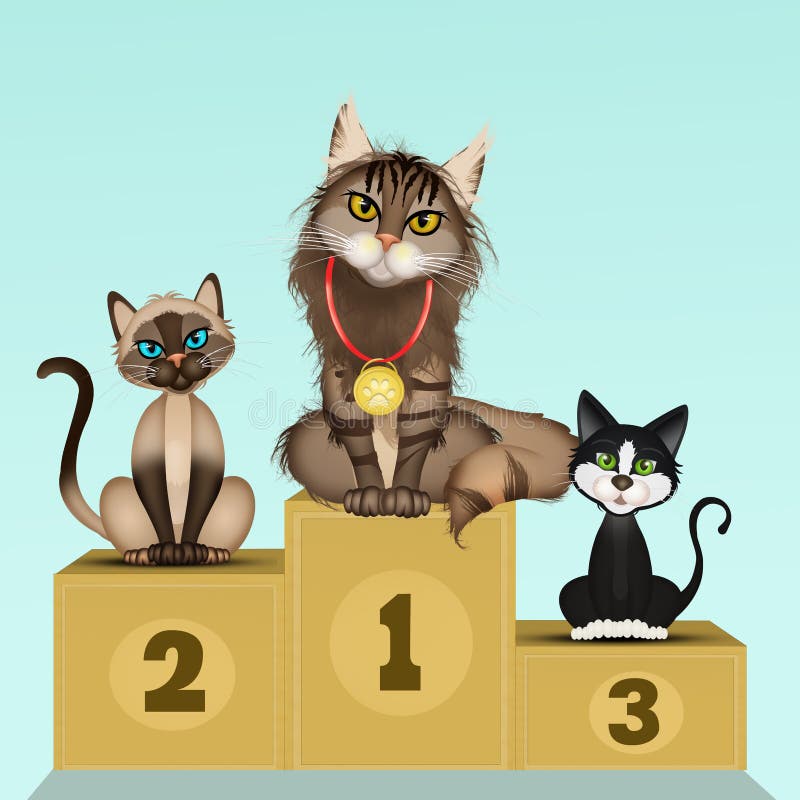 Illustration of the Cat Show Stock Illustration - Illustration of award ...