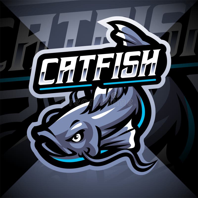 Catfish Esport Mascot Logo Design Stock Vector - Illustration of nature ...