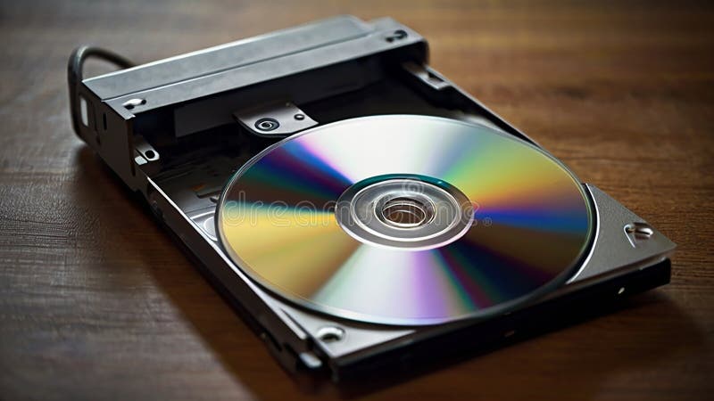 Illustration of a CD DVD Cassette on a Table Stock Illustration ...