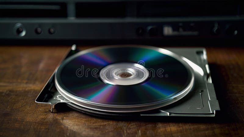 Illustration of a CD DVD Cassette on a Table Stock Illustration ...