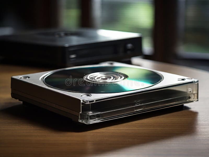 Illustration of a CD DVD Cassette on a Table Stock Illustration ...