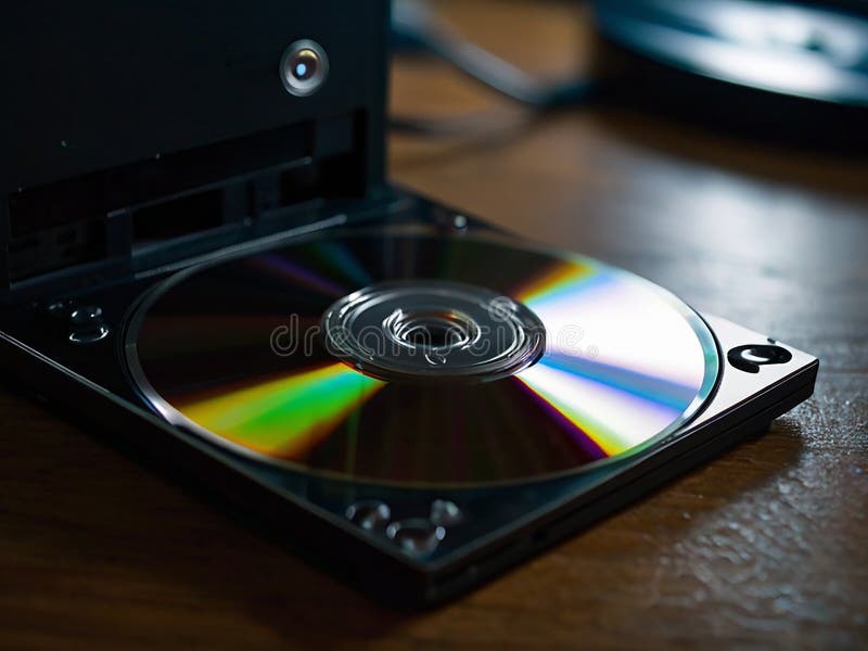 Illustration of a CD DVD Cassette on a Table Stock Illustration ...