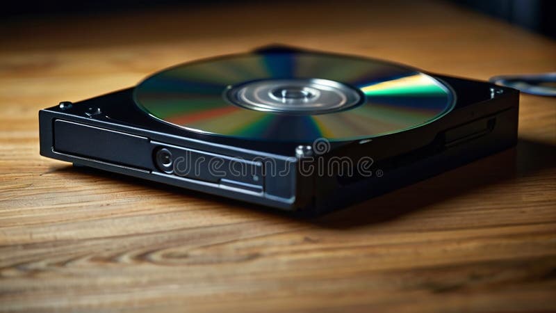 Illustration of a CD DVD Cassette on a Table Stock Illustration ...