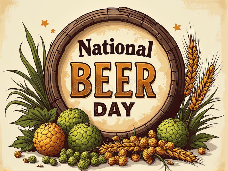 National Beer Day Celebration Illustration, Ai Stock Illustration ...