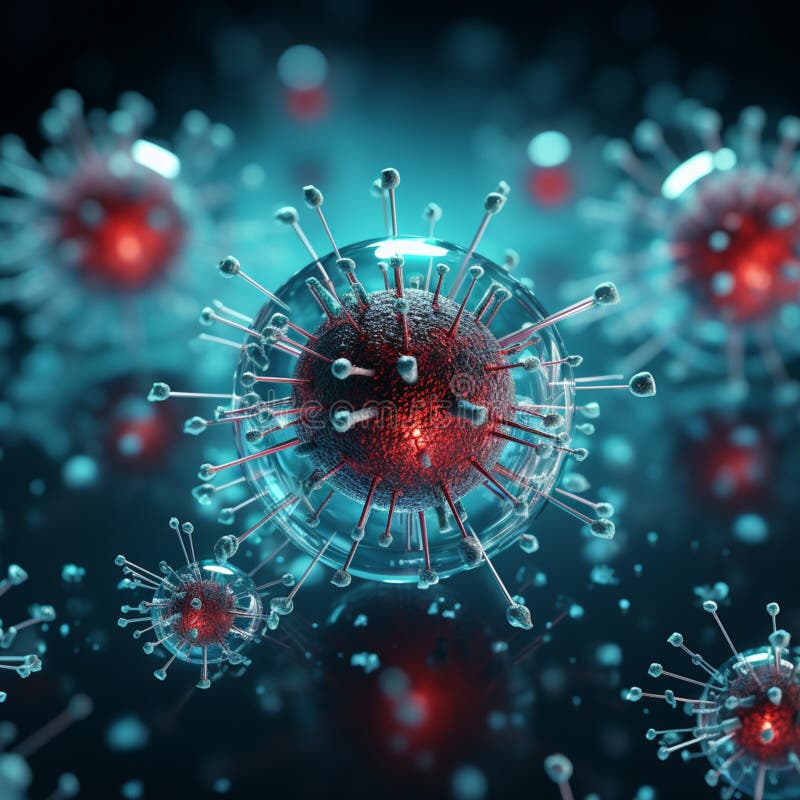 A Illustration of Cell Immunity System, Cell Virus Concept Art Stock ...