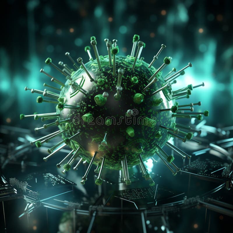 A Illustration of Cell Immunity System, Cell Virus Concept Art Stock ...